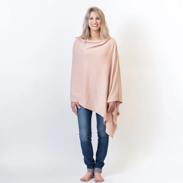 Organic Cotton Travel Poncho - Blush – BRITT AND BAY HOME + GIFTS